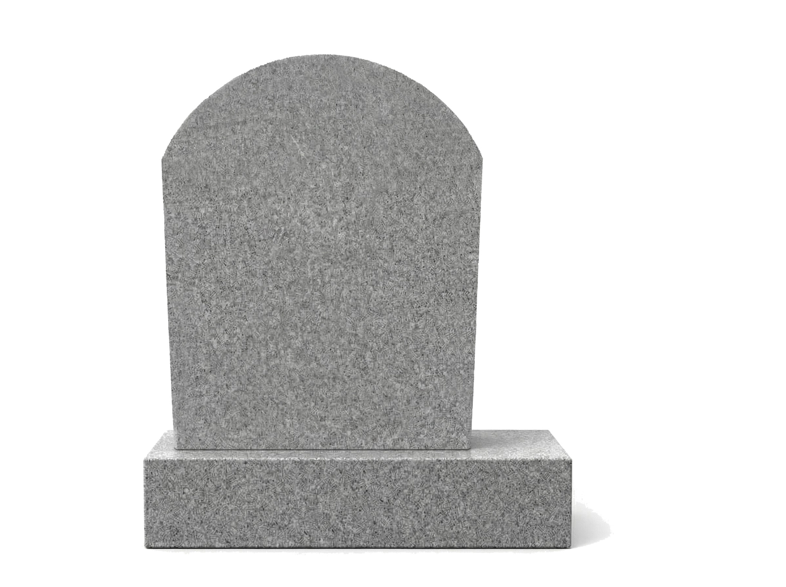 Arched Upright Granite Headstone with Angel Wings Design — Capital ...